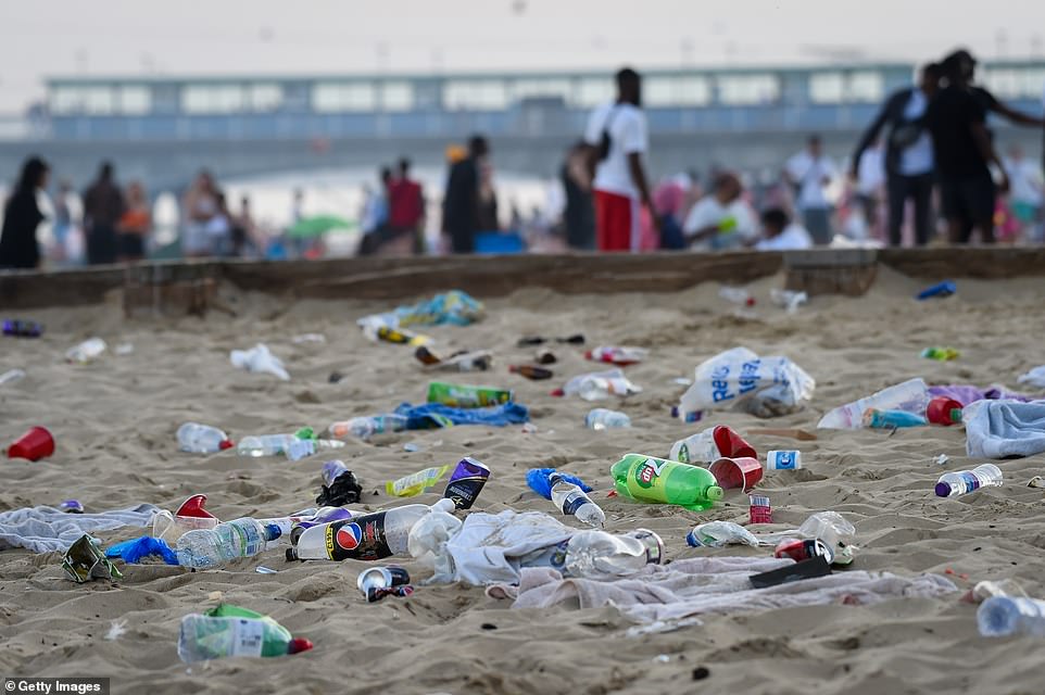 More Rubbish Piles Up On British Beaches As Visitors Tell No One Seems